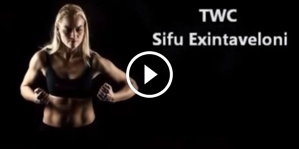 Sifu Chrisa Exintaveloni in Wing Chun training